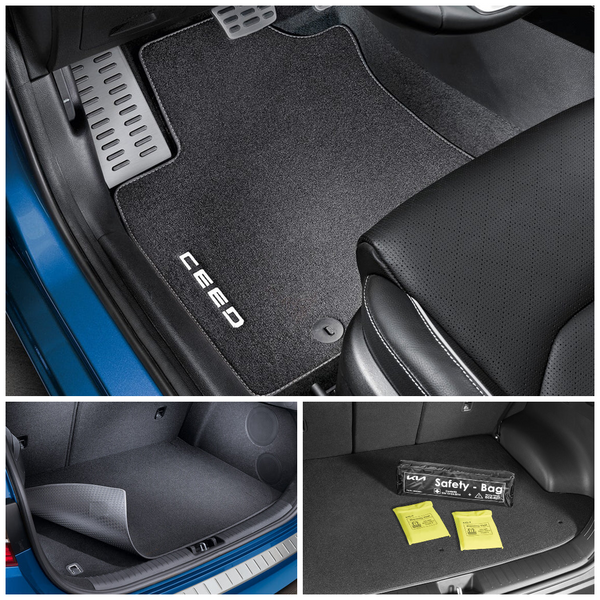 Kia CEED SW Premium Floor & Boots Mats Bundle with First Aid Kit ...