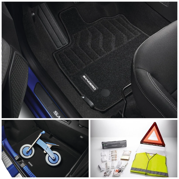 Dacia Sandero Premium Floor & Boots Mats Bundle with First Aid Kit ...