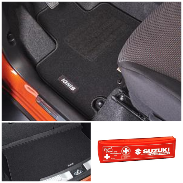 Suzuki Ignis Premium Floor & Boots Mats Bundle with First Aid Kit ...