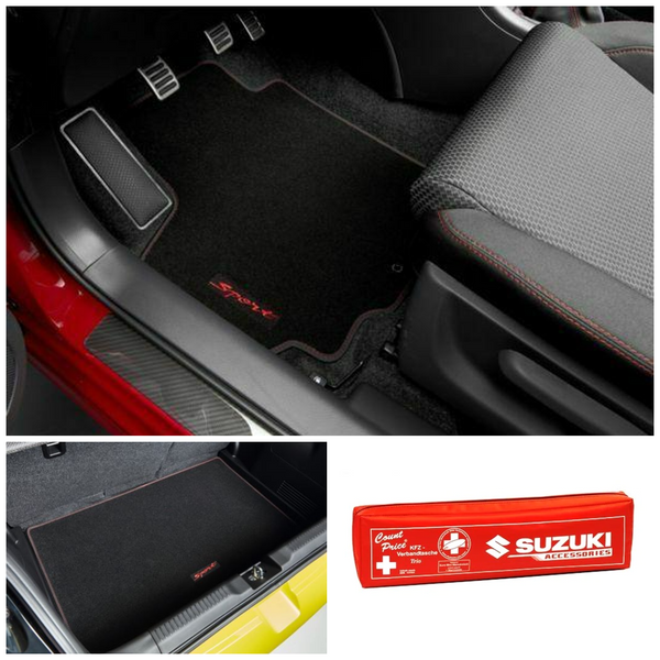 Suzuki Swift Sport Premium Floor & Boots Mats Bundle with First Aid Kit ...