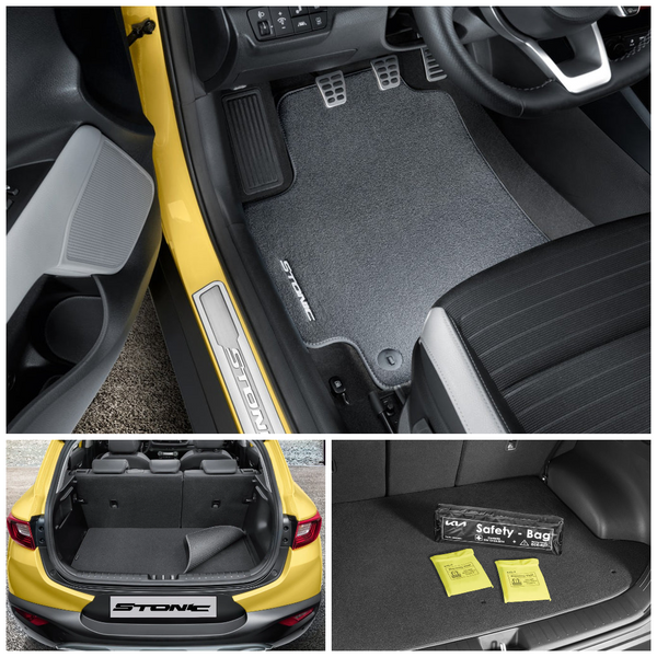Kia Stonic (YBCUV) Premium Floor & Boots Mats Bundle with First Aid Kit ...