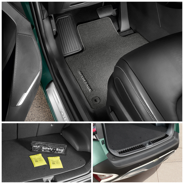 Kia Sportage Premium Floor & Boots Mats Bundle with First Aid Kit ...